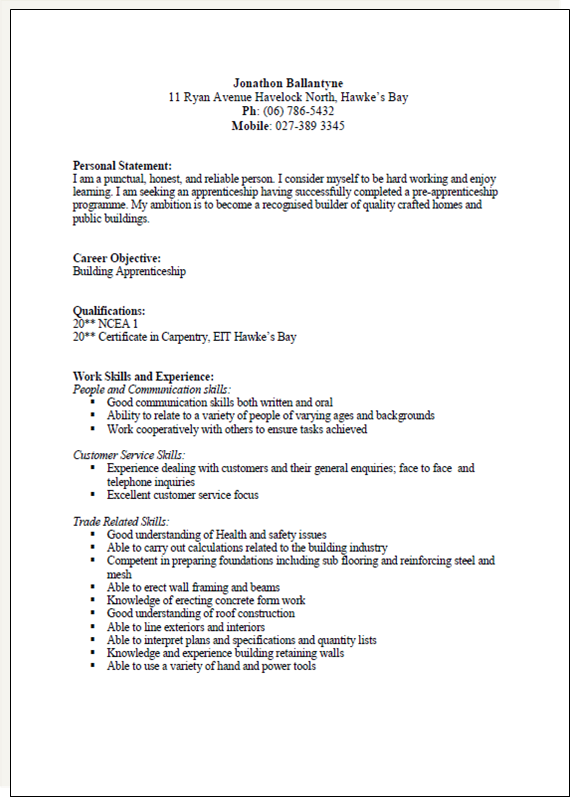 CV Formats And Examples